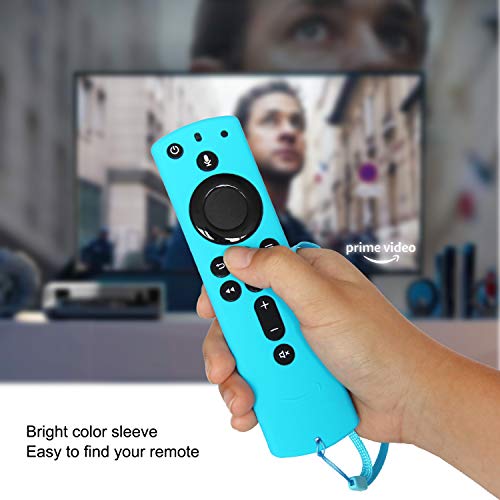 Pinowu Remote Case for Fire TV Stick 4K Compatible with All-New 2nd Gen Alexa Voice Remote Control Cover (2 Pack: Turquoise and Purple)