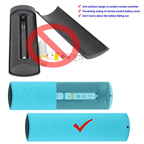 Pinowu Remote Case for Fire TV Stick 4K Compatible with All-New 2nd Gen Alexa Voice Remote Control Cover (2 Pack: Turquoise and Purple)