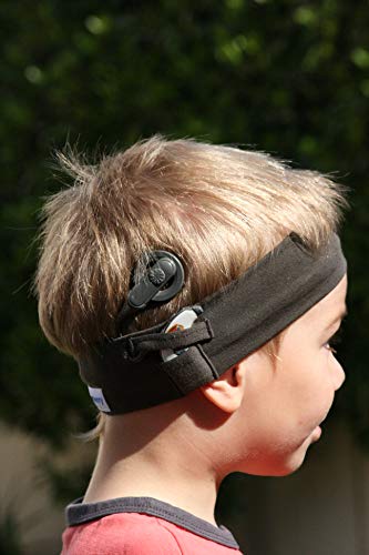 hearinghenry JUNIOR Sports Cochlear Implant Headband (Age 3yrs-10yrs) (Blue Lightning)