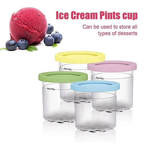 HASTA 4Piece for Ninja XSKPLID2CD,Compatible with for NC299AMZ and NC300S Series Cream Ice Cream Makers 1 Pint Replacement Parts