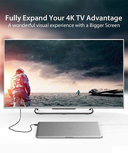 Bukeer USB to HDMI Adapter Cable for Mac iOS Windows 10/8/7/Vista/XP, USB 3.0 to HDMI Male HD 1080P Monitor Display Audio Video Converter Cable Cord
