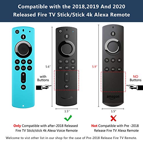 Pinowu Remote Case for Fire TV Stick 4K Compatible with All-New 2nd Gen Alexa Voice Remote Control Cover (2 Pack: Turquoise and Purple)