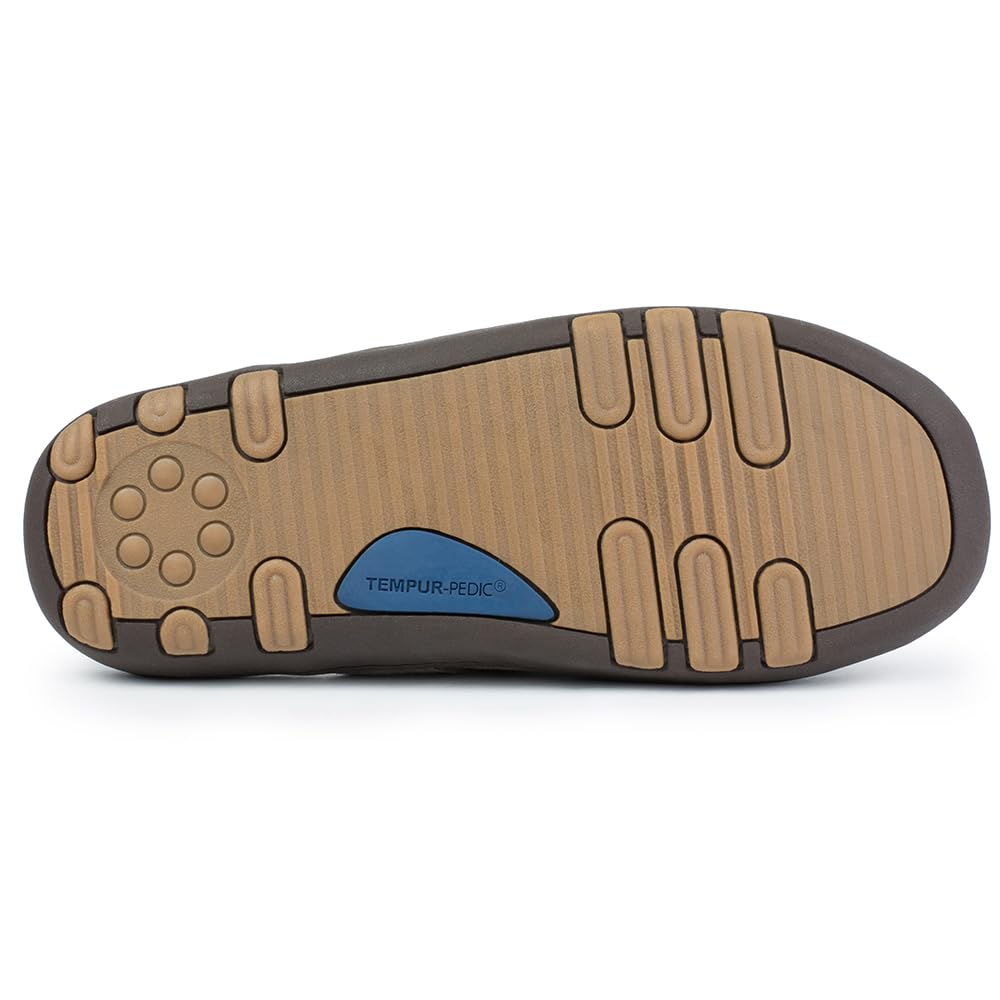 Tempur-Pedic Mens Lonny Scuff Casual Slippers Casual - Grey - Size 12 2E