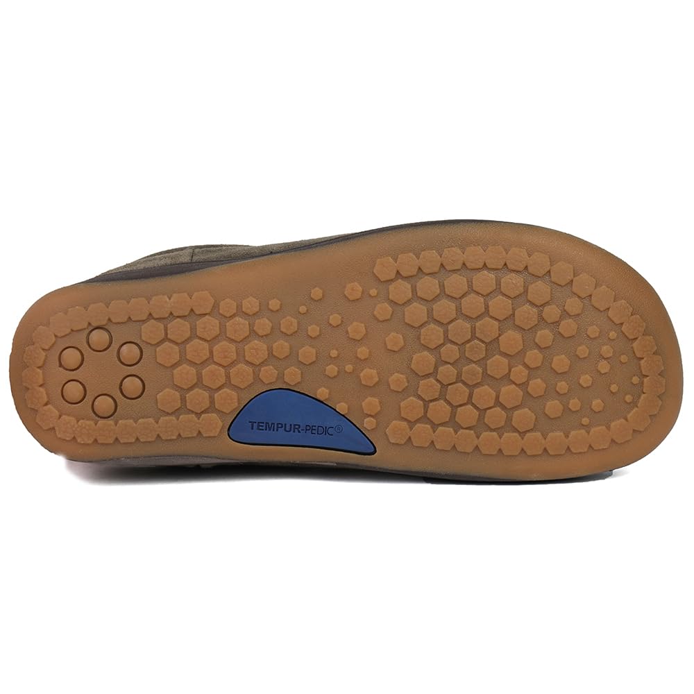 Tempur-Pedic Mens Arlow Scuff Casual Slippers Casual - Grey - Size 10 D