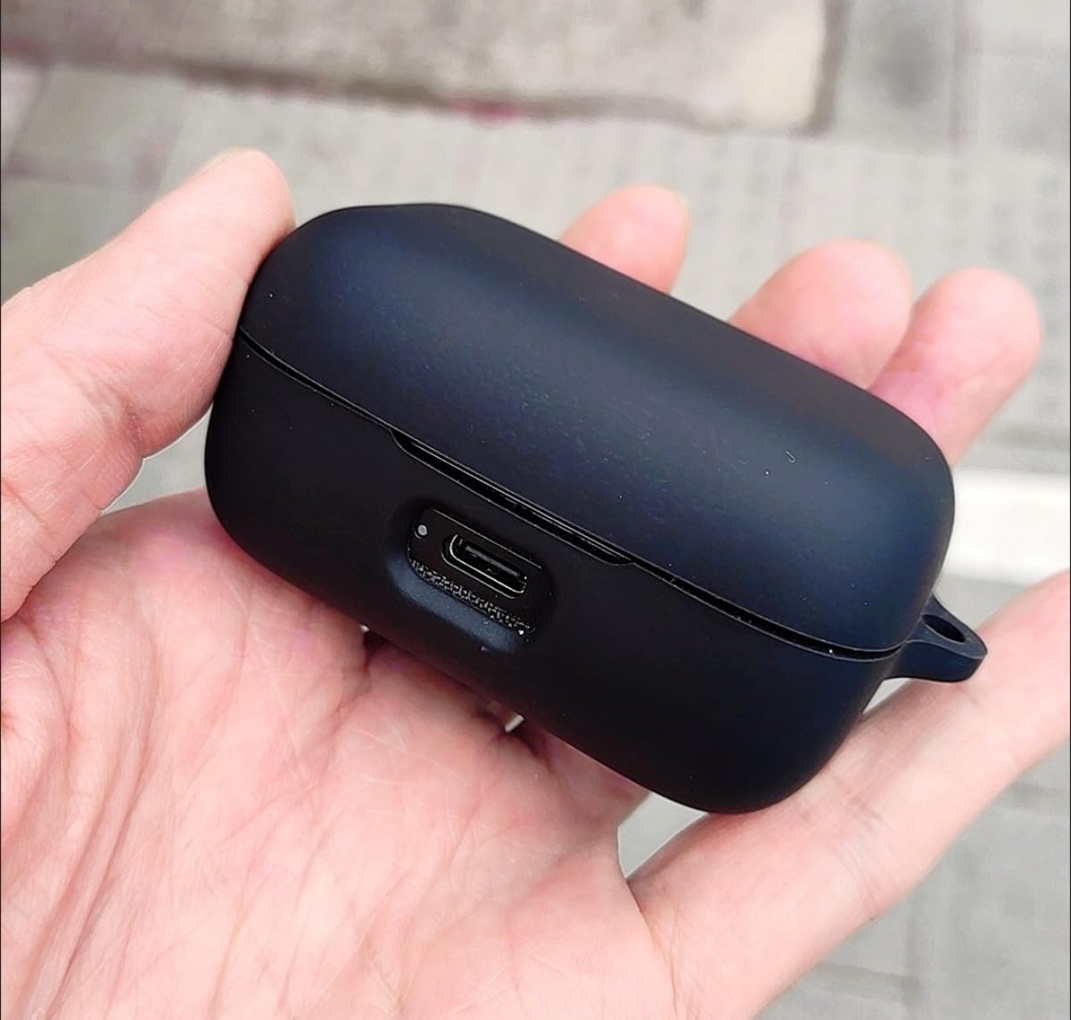 DAYJOY Soft Silicone case Compatible with Sennheiser Momentum True Wireless 3/4 Earbuds, Portable Protective Shockproof Scratch Resistant Carrying Case Cover Sleeve with Carabiner Accessories (Black)