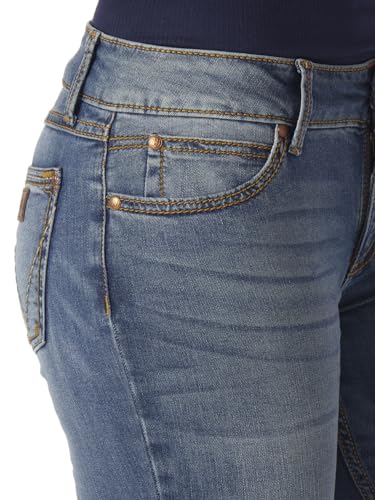Wrangler Women's Retro Mae Rise Stretch Boot Cut Jean, Wash Mid, 15W x 32L