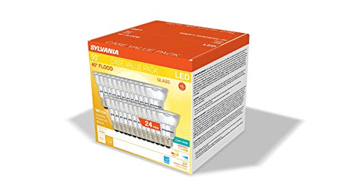 SYLVANIA LED PAR20 Flood Light Bulb, 50W Equivalent Efficient 7W, 500 Lumen, Medium Base, Dimmable, 3000K, Natural White - 24 pack (40216)