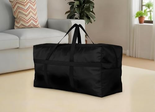 DoYiKe Extra Large Storage Duffle Bag with Zippers and Handles, Big Foldable Duffle Bag for Travel-38x23x11Inch