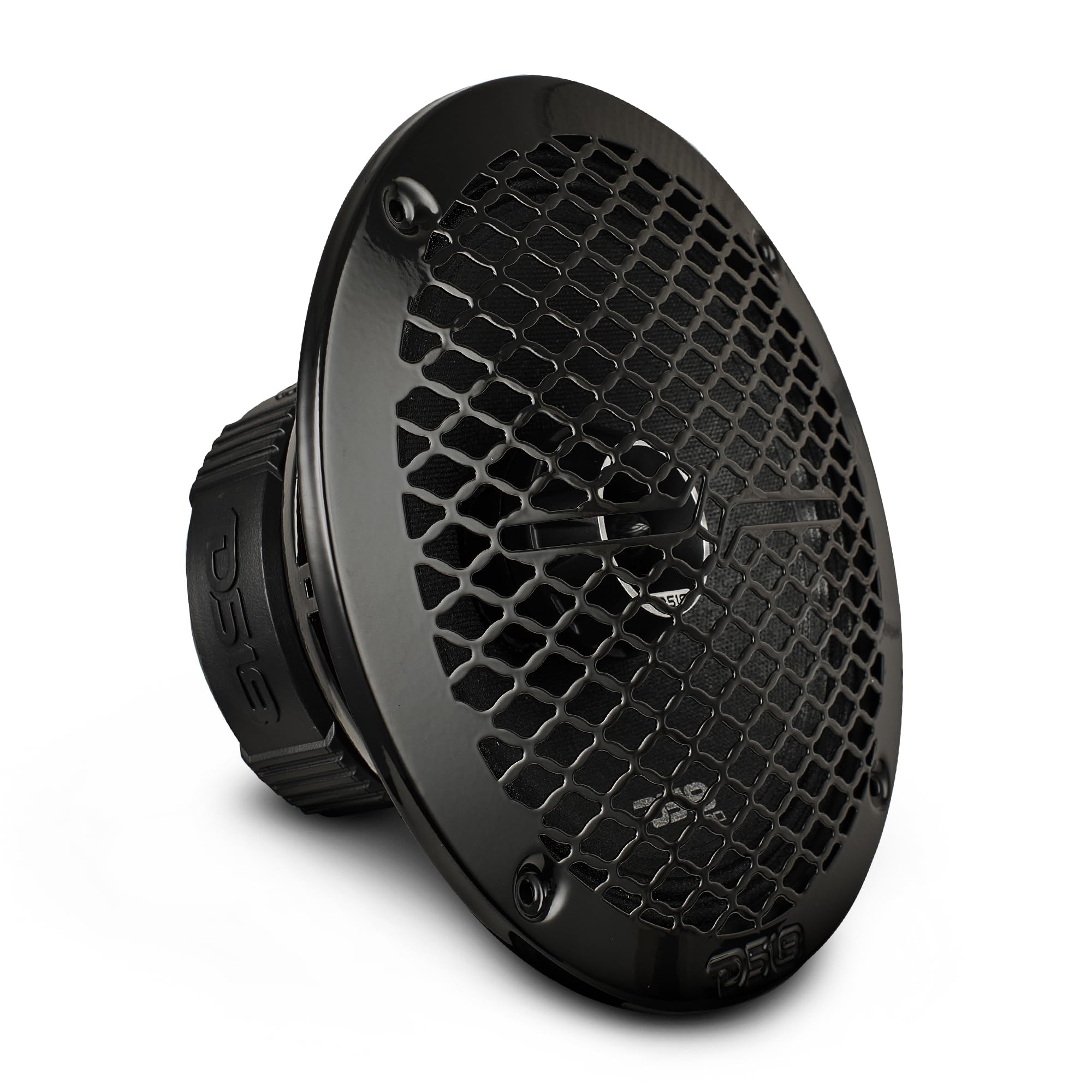 DS18 PRO-ZT Pro Audio Coaxial Midrange Speakers with Built-in Bullet Tweeter, 4-Ohms, Water Resistant - Black Metal Mesh Grill Included (1 Speaker) (8" inches)