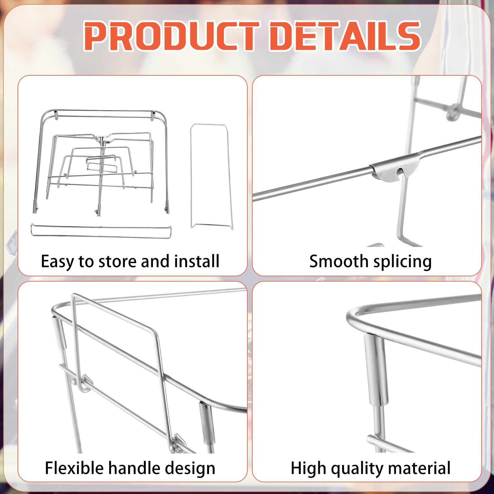 Thyle 8 Pcs Chafing Wire Rack Chafing Dish Rack, Foldable Buffet Serving Stand Easy Storage Reuse Dish Serving Trays Food Warmer Catering Supplies for Parties Occasions Events
