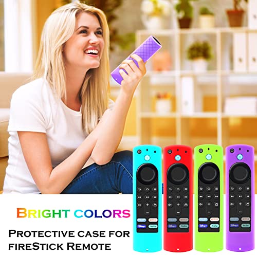 Firestick Remote Cover, Firestickremote TV Remote Universal Remote Case Skin Sleeve Glow in The Dark Purple