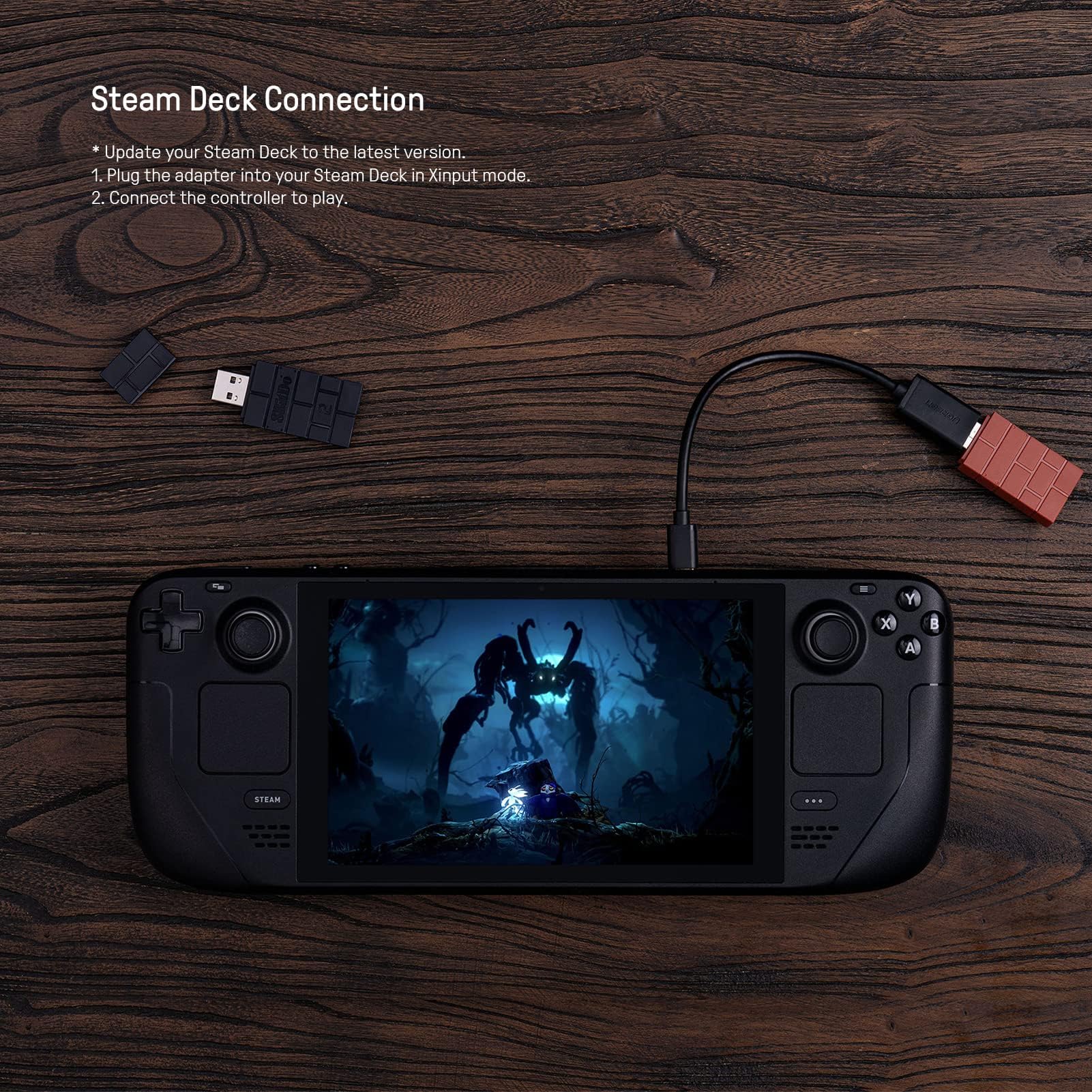 8Bitdo USB Wireless Adapter 2 for Windows, Mac & Raspberry Pi, Compatible with Xbox Series X & S Controller, PS5/PS4/PS3 Controller with OTG Cable