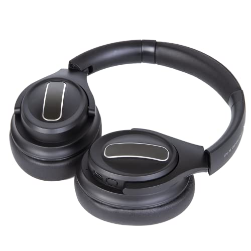 whitegoose Active Noise Cancelling Headphones,Bluetooth Headphones with Microphone,Wireless and Wired Over Ear Bluetooth Headphones,HiFi Sound,35H Music Time,Foldable,Black