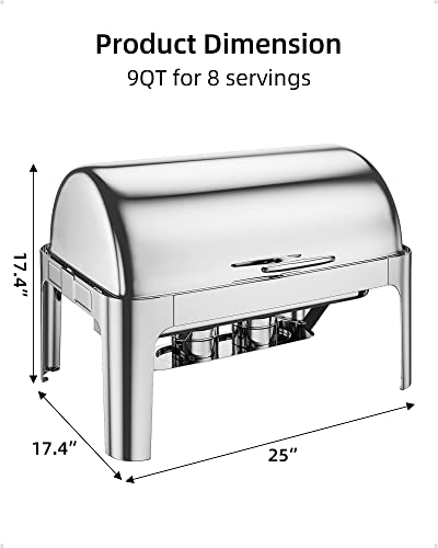 RIEDHOFF RE-NT-1/1+2 Chafing Dish, Full size pan& Hall-size pans, Rectangular