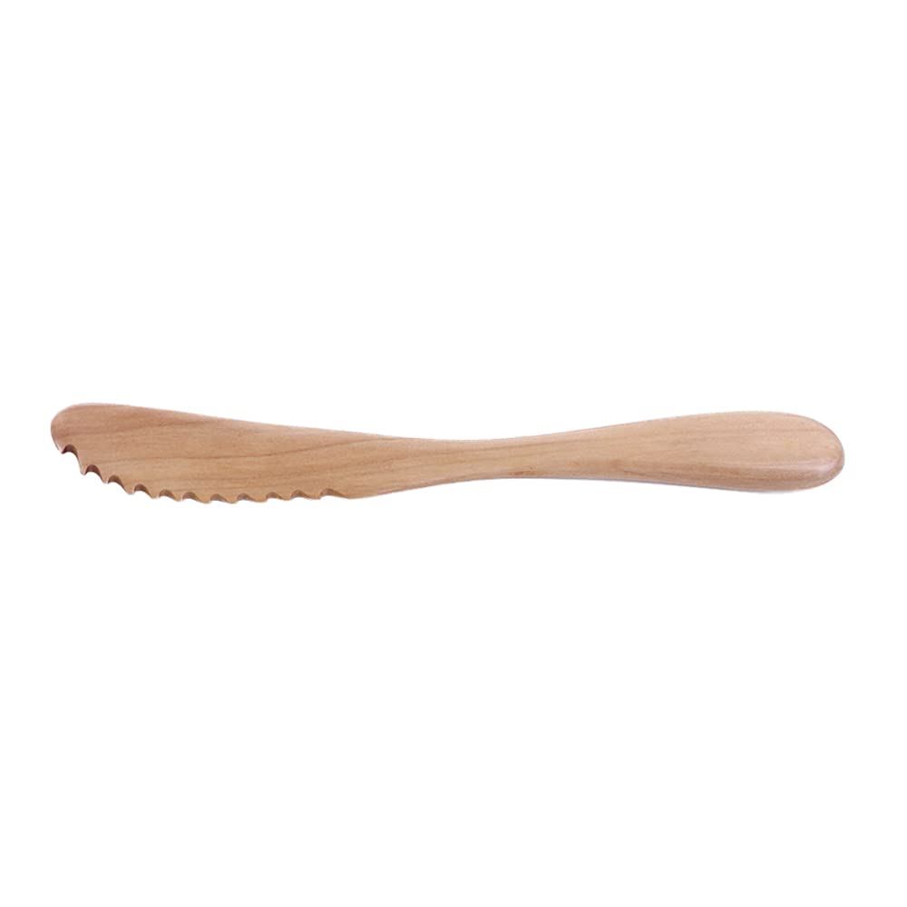 Leadigol 4PCS Wooden Butter Scraper,Non Stick Thick Handle Wood Butter Japan Style Butter Spreader for Kitchen