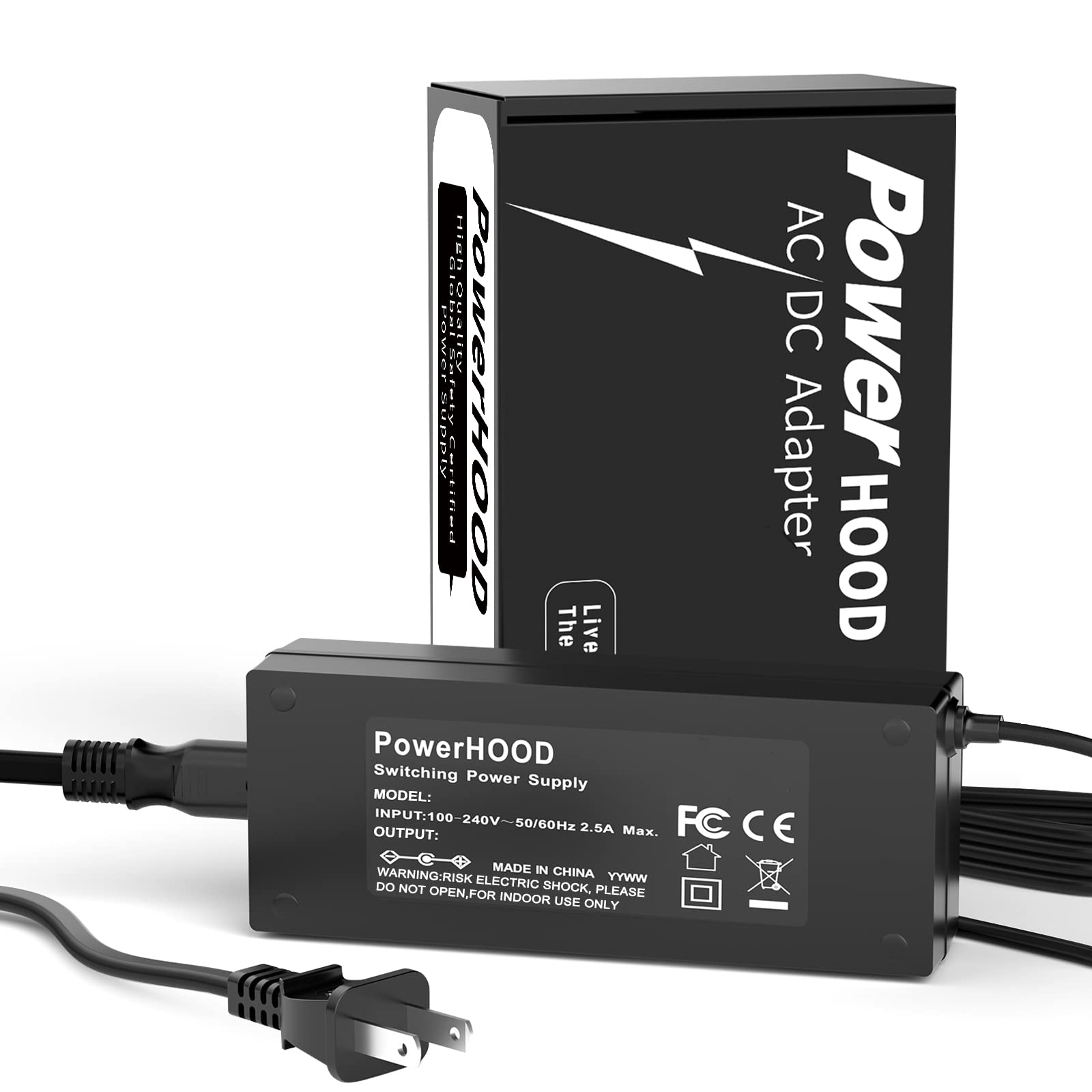 PowerHOOD 90W AC/DC Adapter Compatible with Acer Swift X SFX14-41G-R1S6 NX.AU3AA.001 14" Creator Laptop PC 19V 4.74A 90watt 90 Watt Power Supply Cord Battery Charger Cable PSU Mains