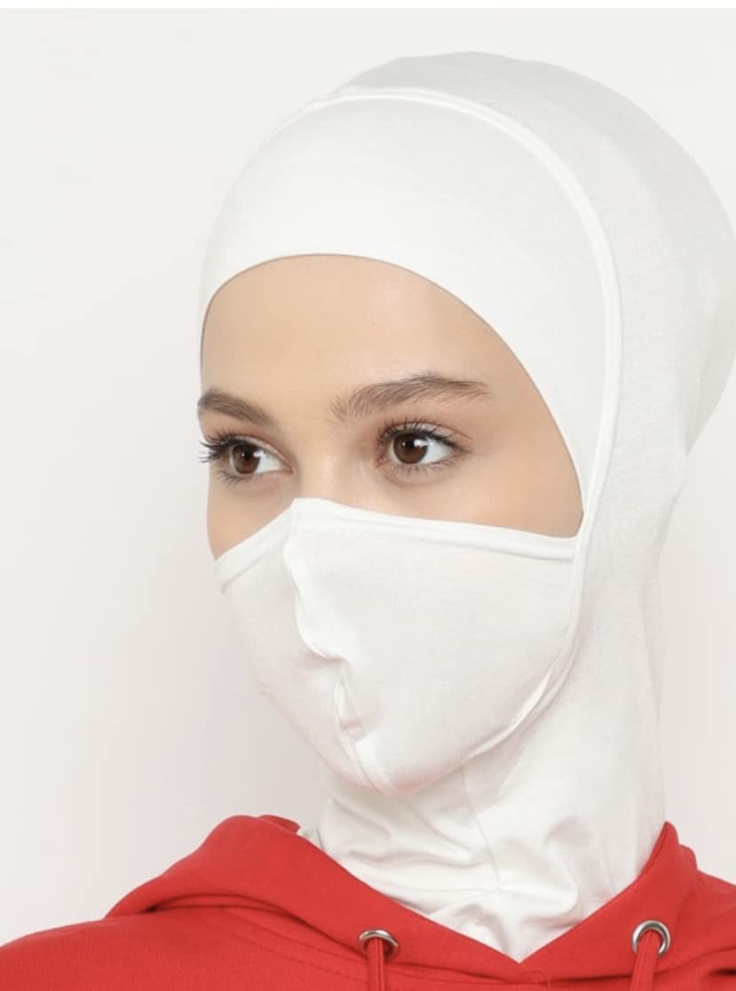 ISLAMIC, Muslim, Hijab, Ninja, INSTANT TURBAN COTTON LIGHT WEIGHT SLIP ON CAP (CREAM)