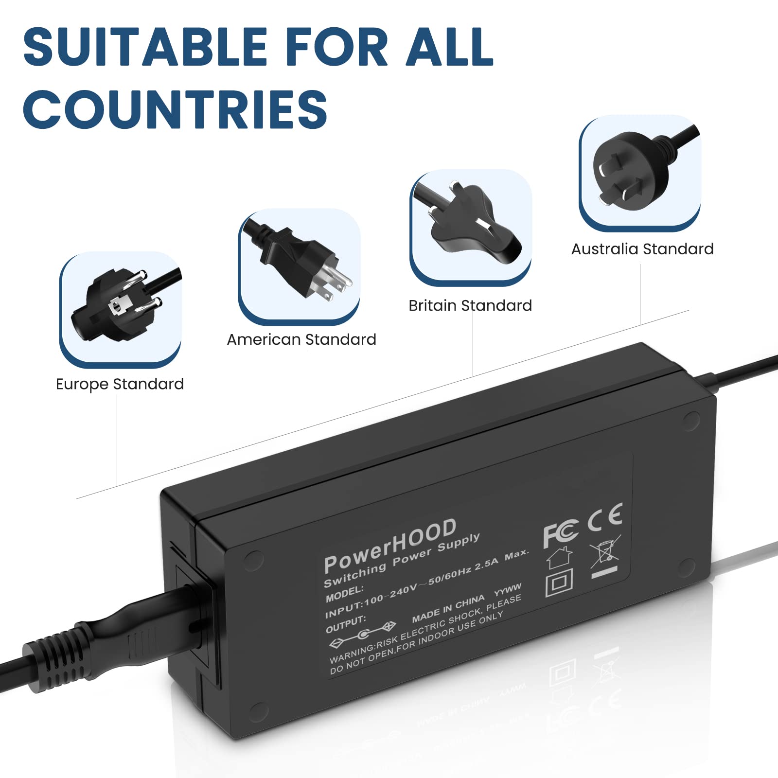 PowerHOOD 90W AC/DC Adapter Compatible with Acer Swift X SFX14-41G-R1S6 NX.AU3AA.001 14" Creator Laptop PC 19V 4.74A 90watt 90 Watt Power Supply Cord Battery Charger Cable PSU Mains
