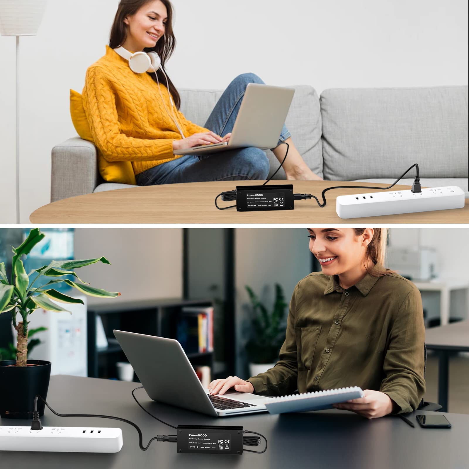 PowerHOOD 90W AC/DC Adapter Compatible with Acer Swift X SFX14-41G-R1S6 NX.AU3AA.001 14" Creator Laptop PC 19V 4.74A 90watt 90 Watt Power Supply Cord Battery Charger Cable PSU Mains