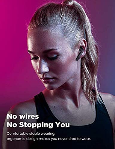 meidong True Wireless Earbuds, Bluetooth Earbuds Headphones V5.0 KY06 in-Ear Earphones (Black)