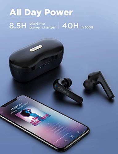 meidong True Wireless Earbuds, Bluetooth Earbuds Headphones V5.0 KY06 in-Ear Earphones (Black)