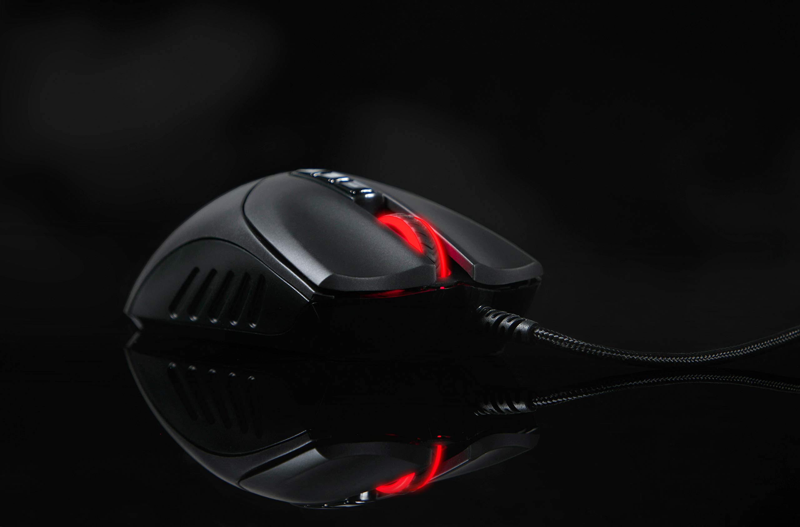 BLOODY SP30 Ergonomic Optical Switch Gaming Mouse - Fastest Mouse Switch in Gaming - Enthusiast Grade Sensor - 8 Programmable Buttons - Non-Slip Rubberized Black