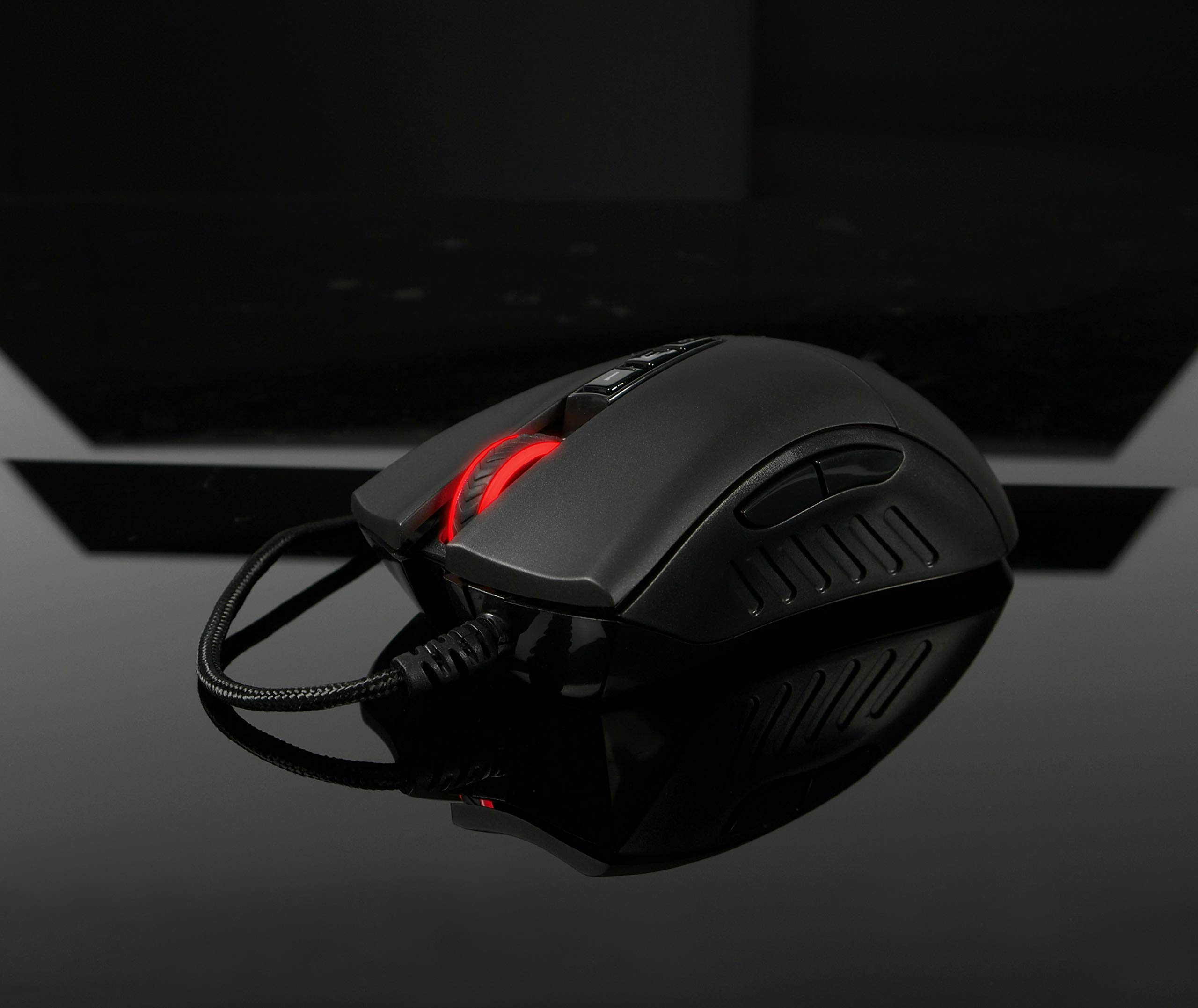 BLOODY SP30 Ergonomic Optical Switch Gaming Mouse - Fastest Mouse Switch in Gaming - Enthusiast Grade Sensor - 8 Programmable Buttons - Non-Slip Rubberized Black