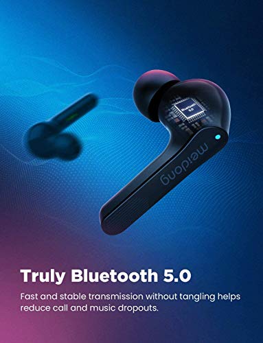 meidong True Wireless Earbuds, Bluetooth Earbuds Headphones V5.0 KY06 in-Ear Earphones (Black)