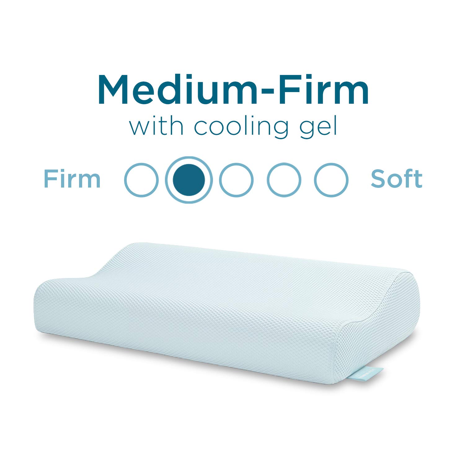 TEMPUR,Ergo,Cooling,Neck,Pillow,Memory Foam,Medium,Firm & TEMPUR-Ergo Neck Pillow Firm Support, Medium Profile, White