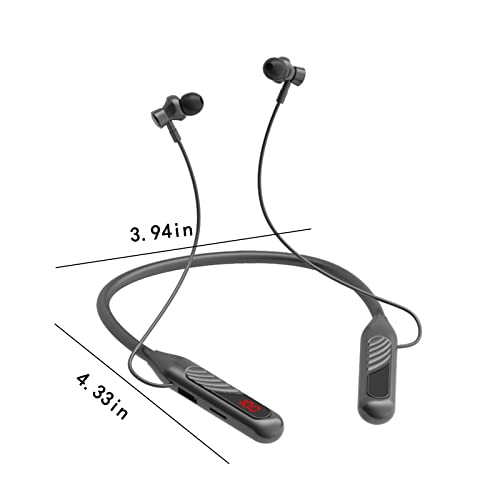 Wireless Bluetooth 5.3 Hanging Earphone - Digital Stereo Earbuds Waterproof,HiFi Sound Quality,Water-Resist Noise-Canceling Long Life Can Talk Multi-Function Sports Earbuds,for iOS Android (Black)