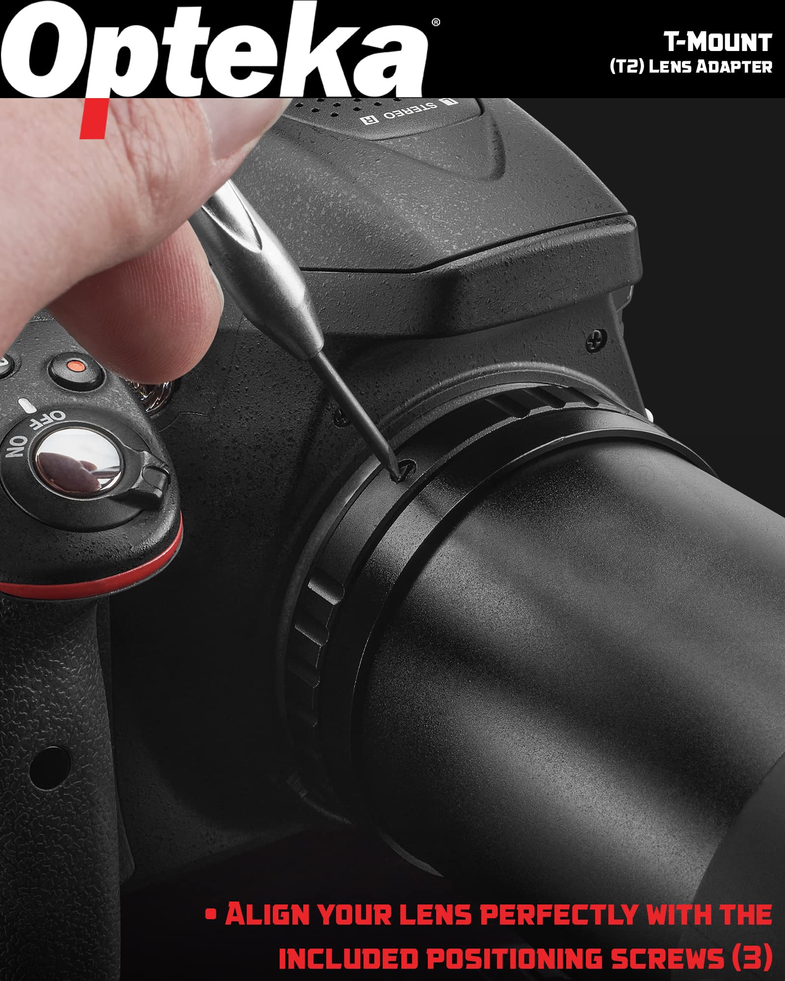 Opteka T-Mount (T2) Adapter Compatible for Canon EF EOS 80D, 77D, 70D, 60D, 60Da, 50D, 7D, 6D, 5D, 5Ds, T7i, T7s, T6s, T6i, T6, T5i, T5, T4i, T3i, T3, T2i, SL2 and SL1 Digital SLR Cameras