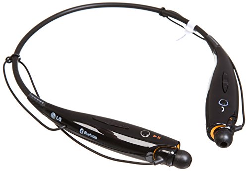 LG Electronics HBS-700 Wireless Bluetooth Stereo Headset - Retail Packaging - Black/Orange