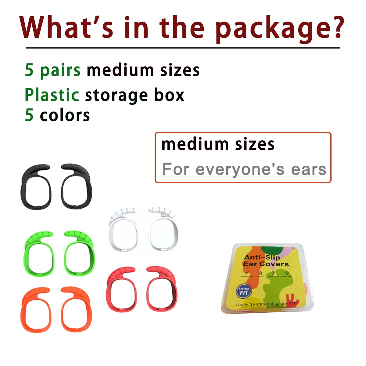 Luckvan 5 Pairs Sport Ear Cover for Sennheiser Momentum True Wireless 3 Ear Hook Anti-Slip Earbuds Cover for Sennheiser Earbuds Replacement Fit in Sennheiser Momentum 3 Case