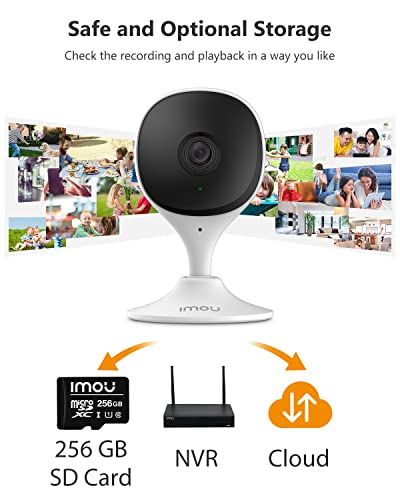 Imou Home Security Camera 2 Pack 1080P Baby Monitor with Night Vision, 2-Way Audio, Human Detection, Sound Detection, Plug in WiFi Indoor Camera Dog Cam with App, 2.4G Wi-Fi Only, Works with Alexa