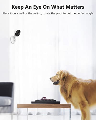 Imou Home Security Camera 2 Pack 1080P Baby Monitor with Night Vision, 2-Way Audio, Human Detection, Sound Detection, Plug in WiFi Indoor Camera Dog Cam with App, 2.4G Wi-Fi Only, Works with Alexa