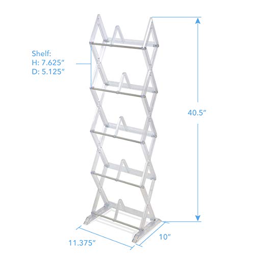 Atlantic Mitsu 5-Tier Portable Media Storage Rack β Holds 130 CD; or 90 DVD; or 105 Blu-ray/Console Game Discs β PN 64836265 in Clear