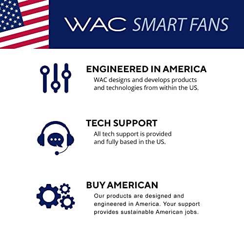 WAC Smart Fans Blitzen Indoor and Outdoor 3-Blade Ceiling Fan 54in Matte Black with Remote Control works with Alexa and iOS or Android App