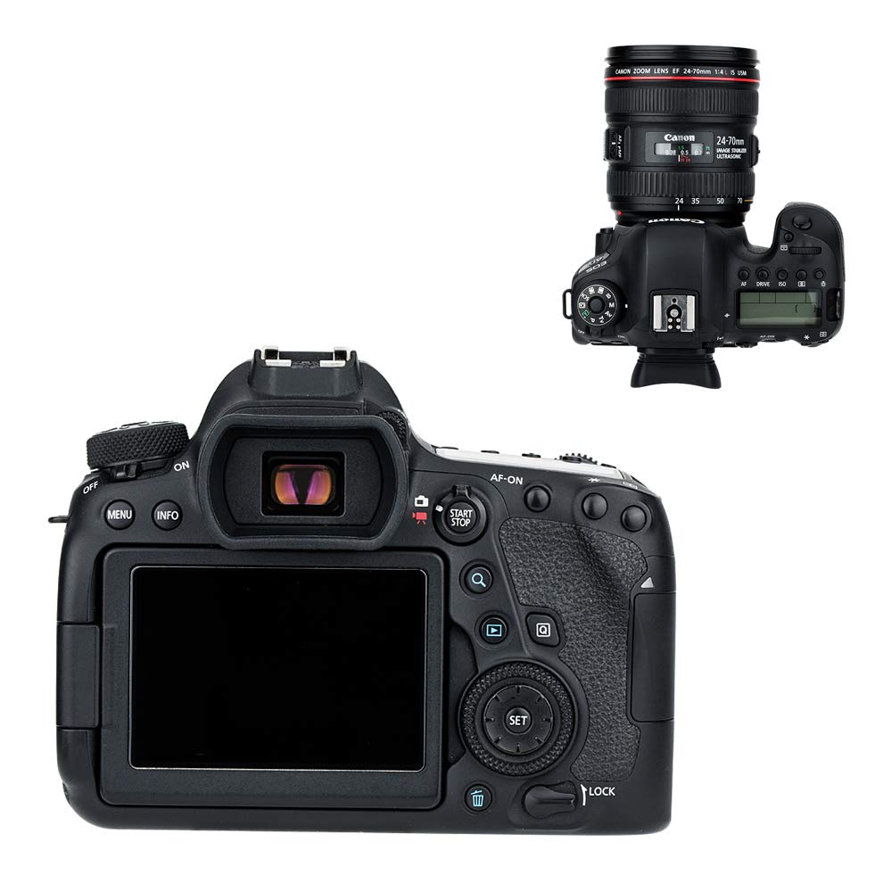 JJC Eb Ef Eyecup Eyepiece Eyeshade for Canon T7i T6s T6i T5i T4i T2i T1i SL1 T7 T6 T5 T3 5D Mark II 6D Mark II 90D 80D 77D 70D 60D 60Da Viewfinder Replace Canon Eb Ef Cup Soft Silicone Extended Design