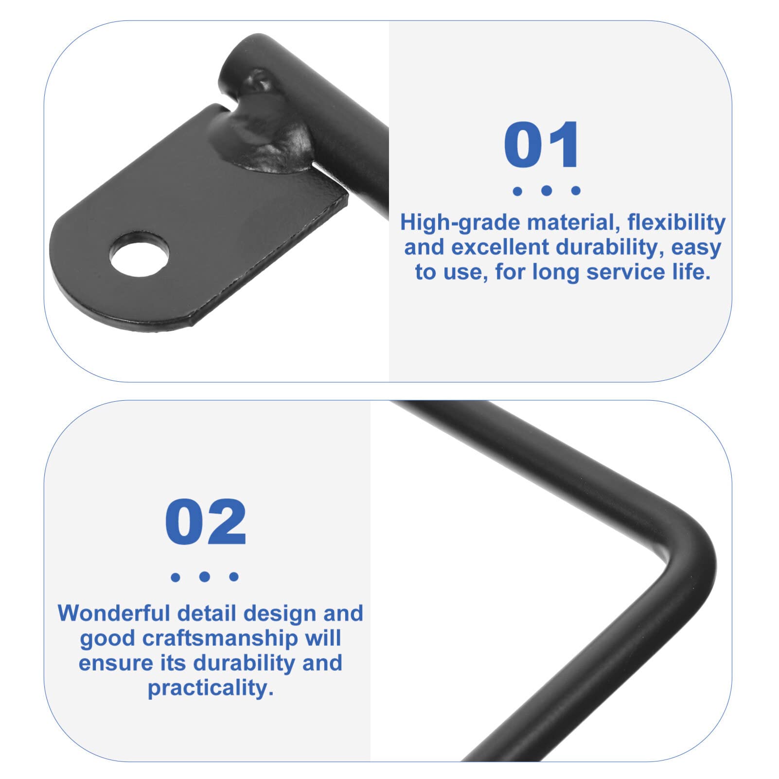 USHOBE Adjustable Metal Mattress Slide Stopper, Black, 29X19.5CM