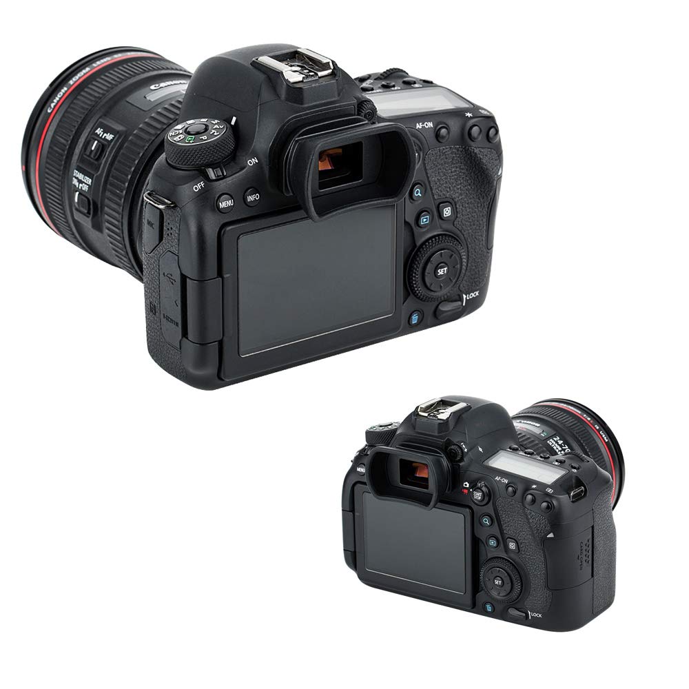 JJC Eb Ef Eyecup Eyepiece Eyeshade for Canon T7i T6s T6i T5i T4i T2i T1i SL1 T7 T6 T5 T3 5D Mark II 6D Mark II 90D 80D 77D 70D 60D 60Da Viewfinder Replace Canon Eb Ef Cup Soft Silicone Extended Design