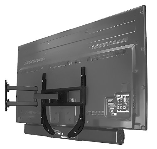 Mount-It! Soundbar Mount, Universal Sound Bar TV Bracket for Mounting Above or Under TV, Fits Sonos, Samsung, Sony, Vizio, Adjustable Arm Fits 32 to 70 Inch TVs, 33 Lbs Capacity, Black