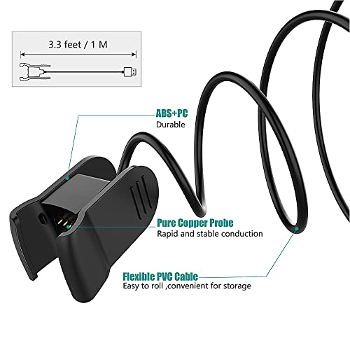TUSITA [2-Pack Charger Clip Compatible with Halo View - USB Charging Cable 3.3ft 100cm - Fitness Tracker Accessories