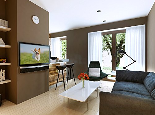 Mount-It! Soundbar Mount, Universal Sound Bar TV Bracket for Mounting Above or Under TV, Fits Sonos, Samsung, Sony, Vizio, Adjustable Arm Fits 32 to 70 Inch TVs, 33 Lbs Capacity, Black