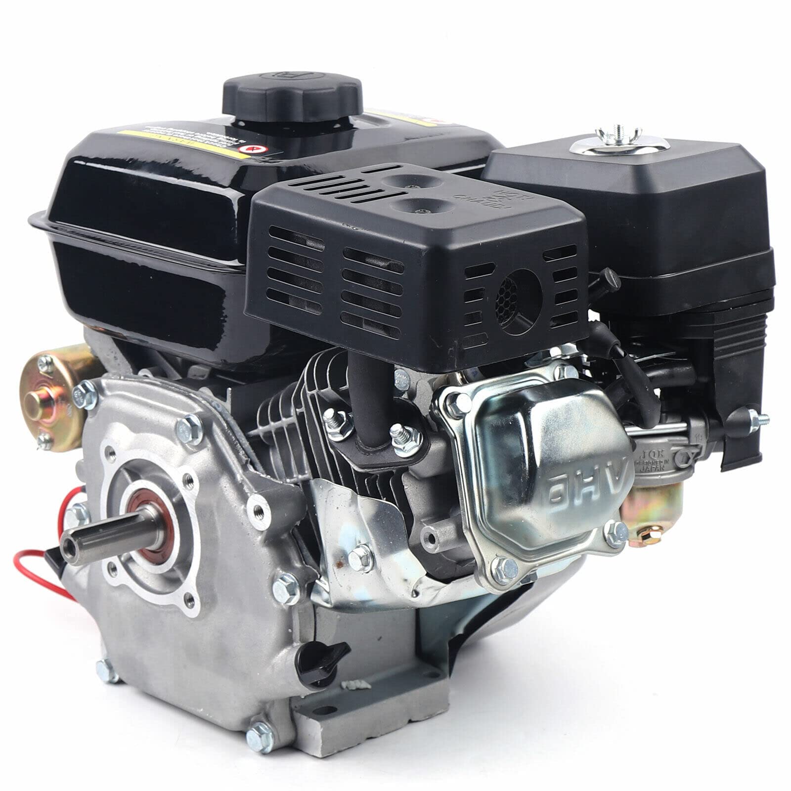 CNCEST 7.5 HP 212CC Gas Engine with Electric Start 4-Stroke Horizontal Shaft Motor for Go Karts Mini Bikes Small Equipment 5/16"-24 Drilled Tapped Shaft Heavy Duty Performance Easy Installation