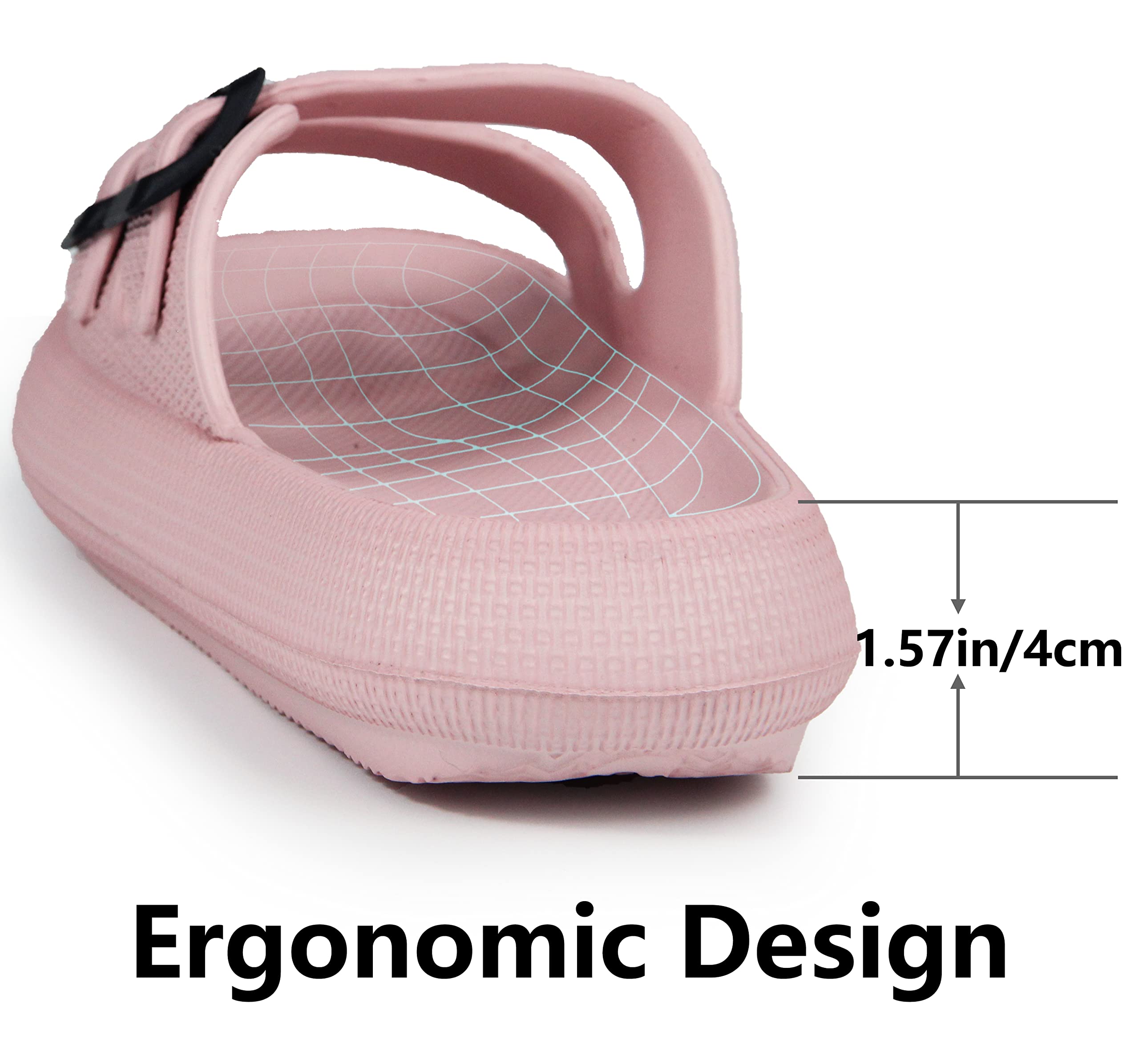 Weweya Pillow Slippers Cushioned Slides Sandals Pink Women Size 7 7.5