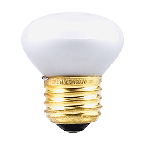 SYLVANIA Mini-Floodlight Incandescent Bulb, 40W R14, Medium Base, Reflector, 185 Lumens, 2850K, 120V, Frosted, Soft White - 1 Pack (14819)