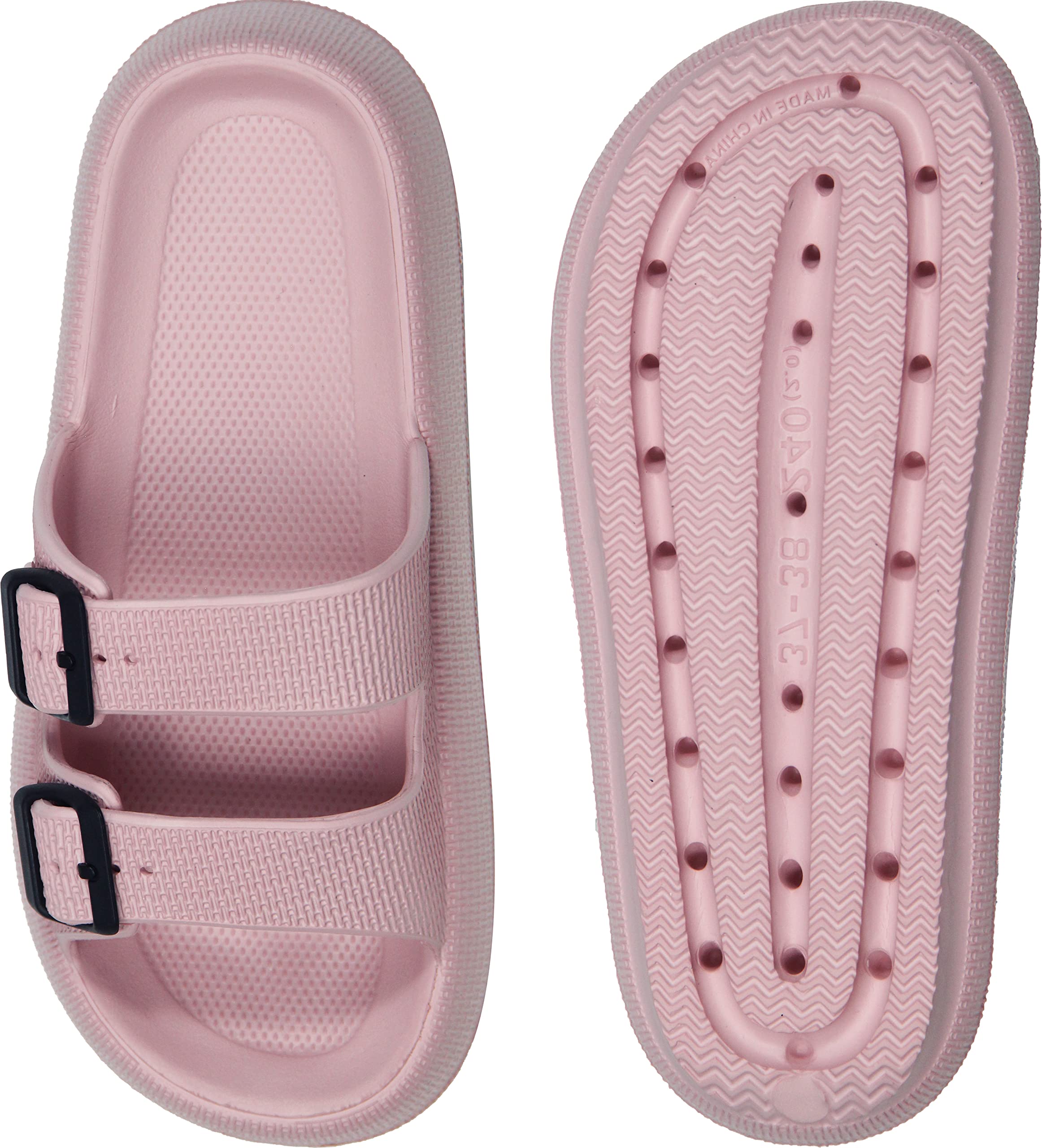 Weweya Pillow Slippers Cushioned Slides Sandals Pink Women Size 7 7.5