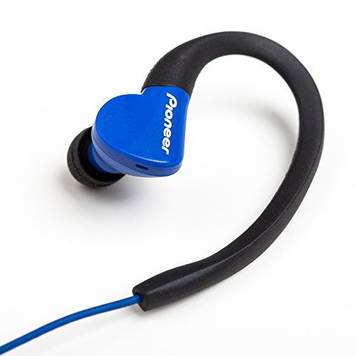 PIONEER se-e3-gr – Water Resistant Sports Headphones (ipx-2, Adjustable Clips) Blue Sea Water