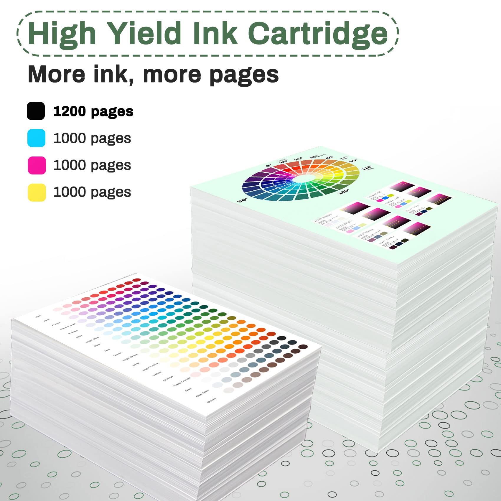 Upgraded 910XL Ink Cartridges Combo Pack High Yield, Compatible with HP OfficeJet 8010 8020 8030 Series Printers, Replace 910 910XL 916 916XL, Black Cyan Magenta Yellow