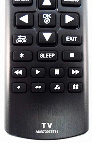 AKB73975711 Remote Control Replaced for LG TVs 42LB5600-UZ, 55LB5900-UV and Almost All Late Model LG TV's